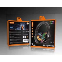 Cuffie con microfono luci led rgb gaming controllo volume pc console ...