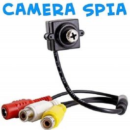 MINI MICRO TELECAMERA CAMERA CAM SPIA SPY CMOS A COLORI AUDIO CON ...